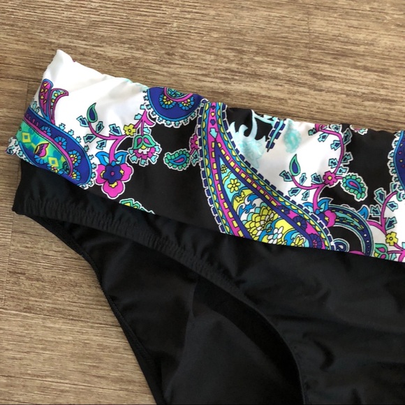 Alex Marie | Swim | Alex Marie Plus Size Black Paisley Bikini Bottoms ...